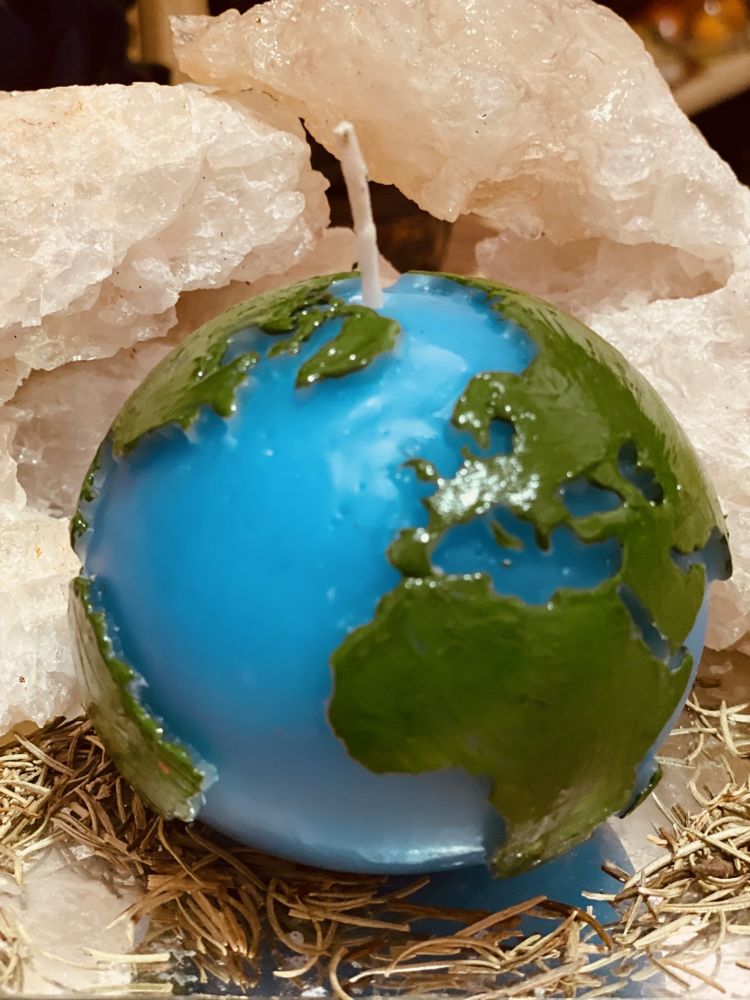 Joana Darc Velas Artesanais - Vela universo globo terrestre